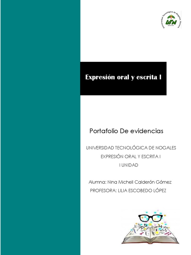 Portafolio de Evidencia de Expresion Oral y Escrita | Descargar gratis PDF | Verbo | Predicado ...
