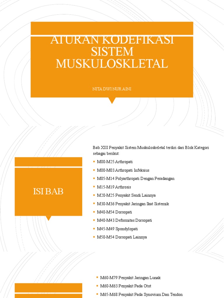 Klasifikasi Dan Kodefikasi Sistem Muskuoskletal | PDF