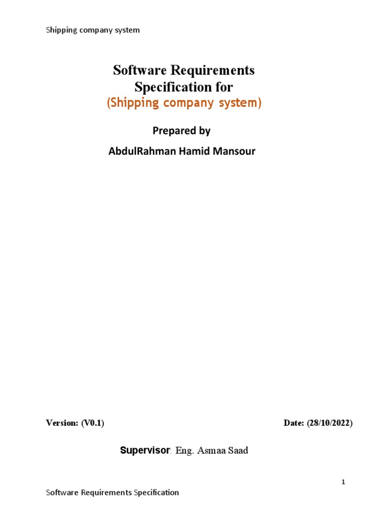 Shipping Company System | PDF | Specification (Technical Standard ...