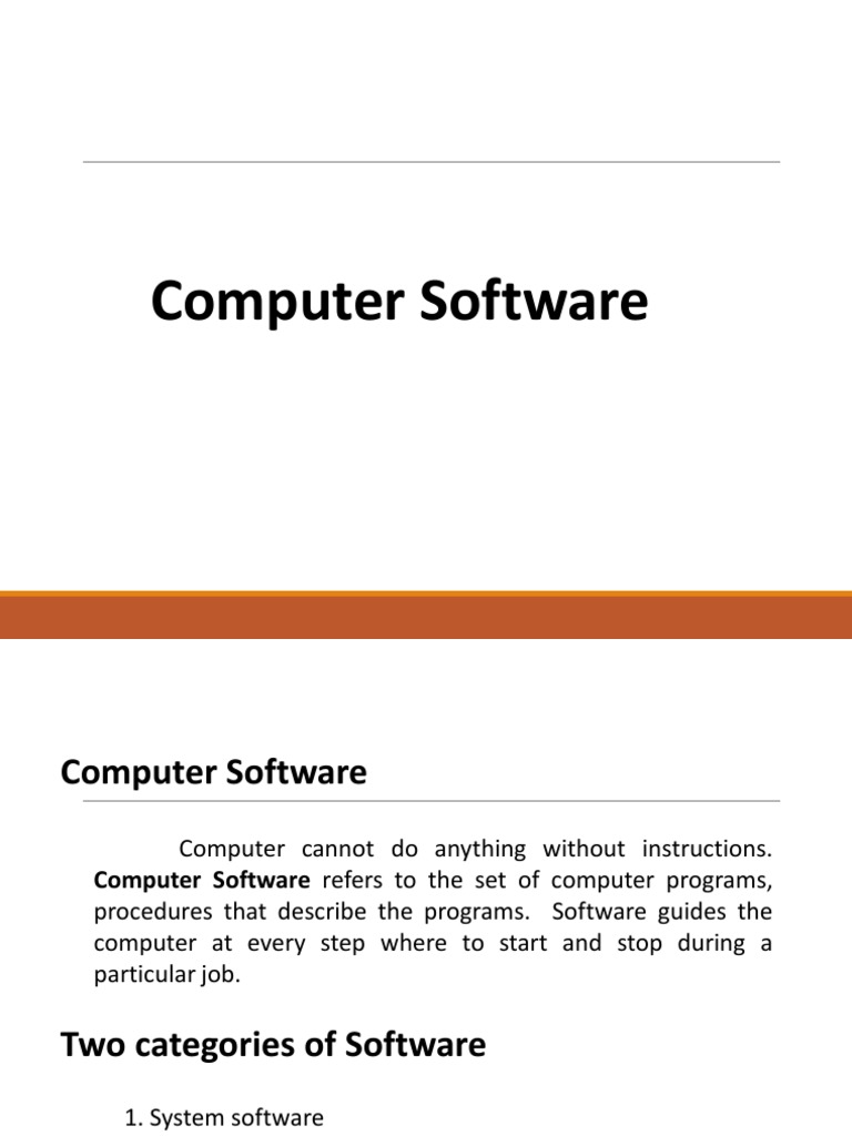 Lesson 2.1 Software | Download Free PDF | Operating System | Software