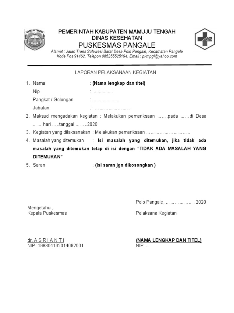 Contoh LPJ BOK 2020 | PDF
