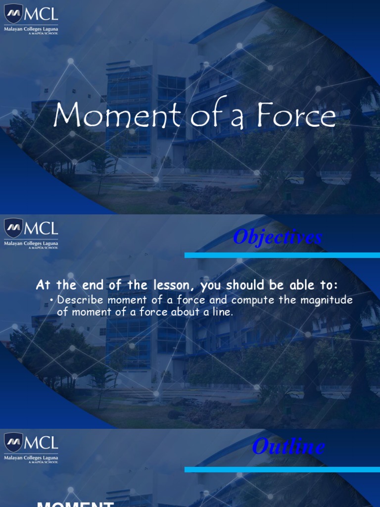 LR3.3 - Moment of A Force WRT Line - MMI - MEC101 | PDF | Euclidean Vector | Force