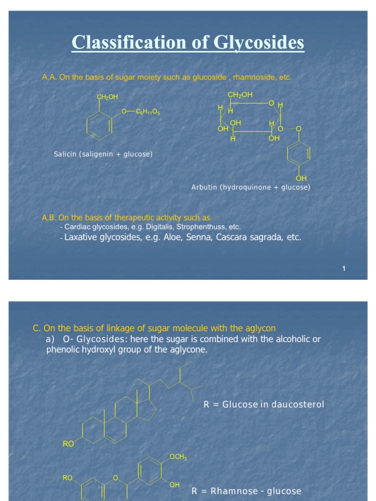 Classification of Glycosides in Pharmacognosy | PDF