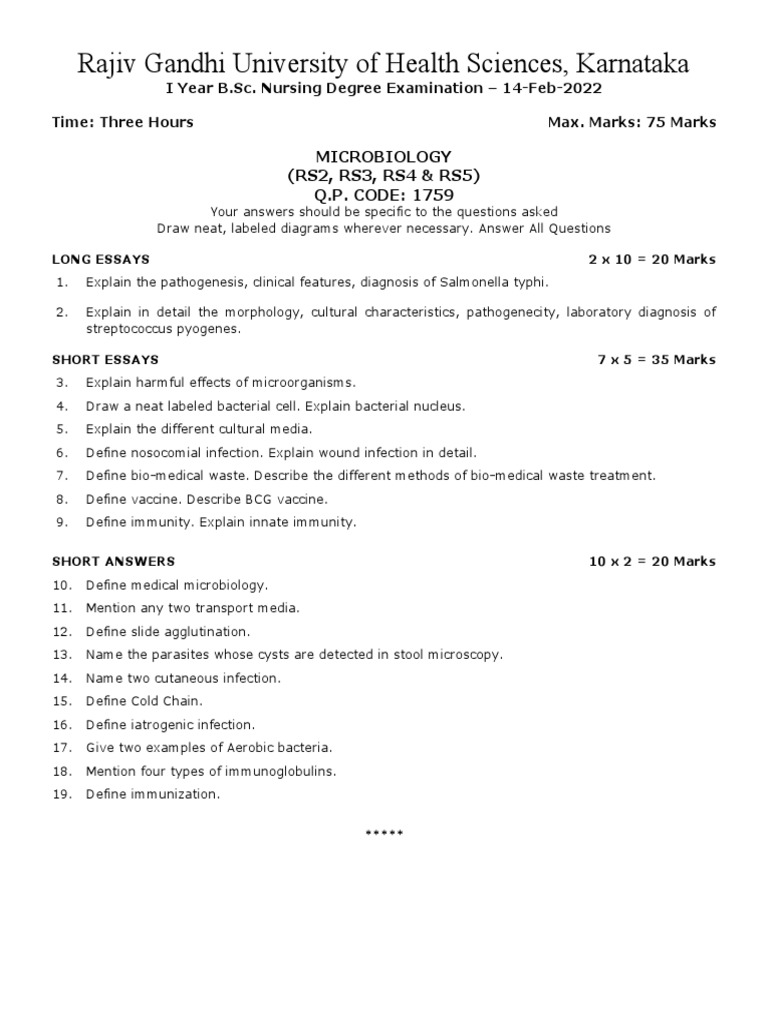 Nursb - 1759 - Microbiology - Mittp (February-2022) - February-2022 ...