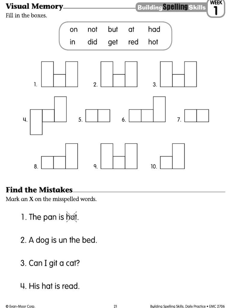 Spelling Week 1 | PDF