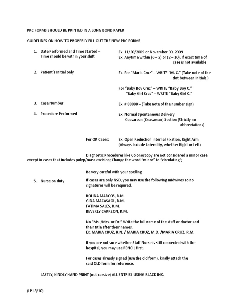 Guidelines On Filling Out New PRC Forms | PDF | Social Programs ...
