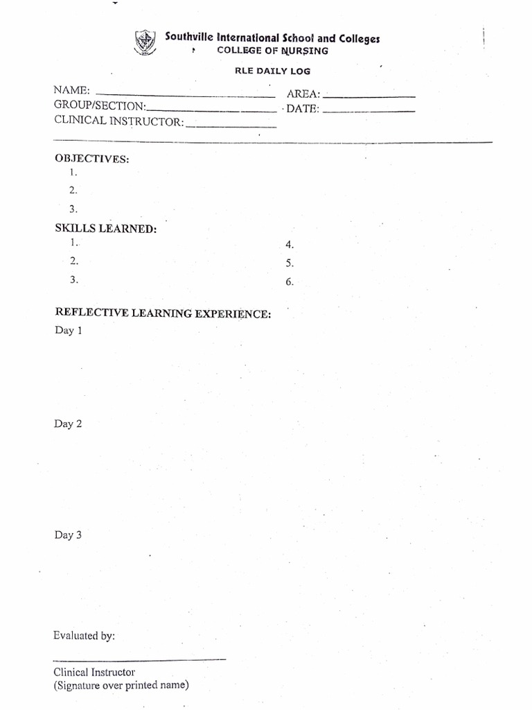 Rle Rotation Requirements | PDF | Nursing | Evaluation