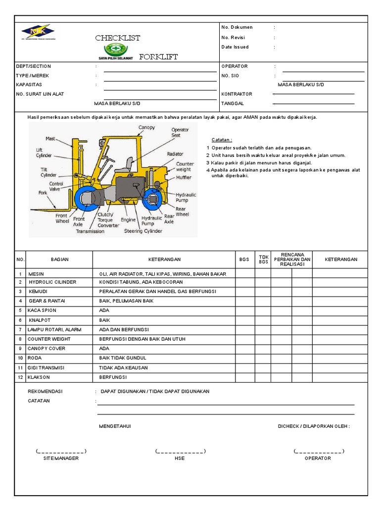 Form Inspeksi Alat | PDF