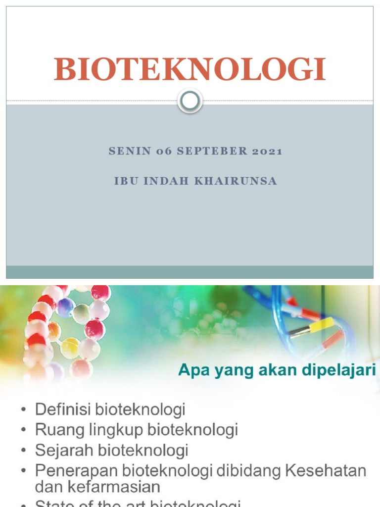 Pengantar Bioteknologi Farmasi | PDF