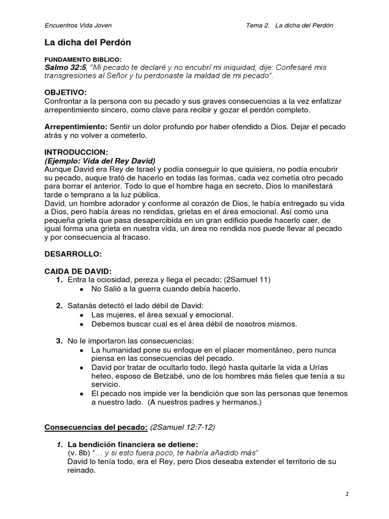 La Dicha Del Perdon | PDF | Pecado | Perdón