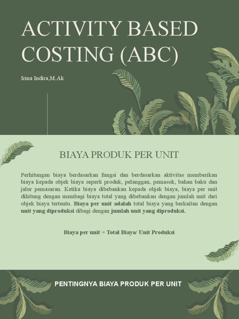 Activity Based Costing | PDF