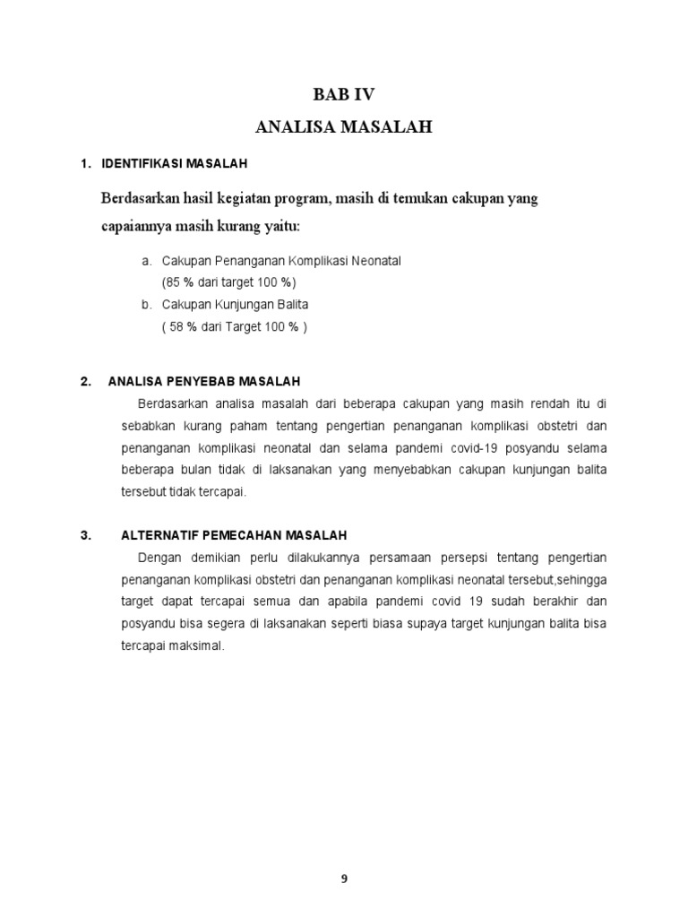 Bab Iv Masalah | PDF