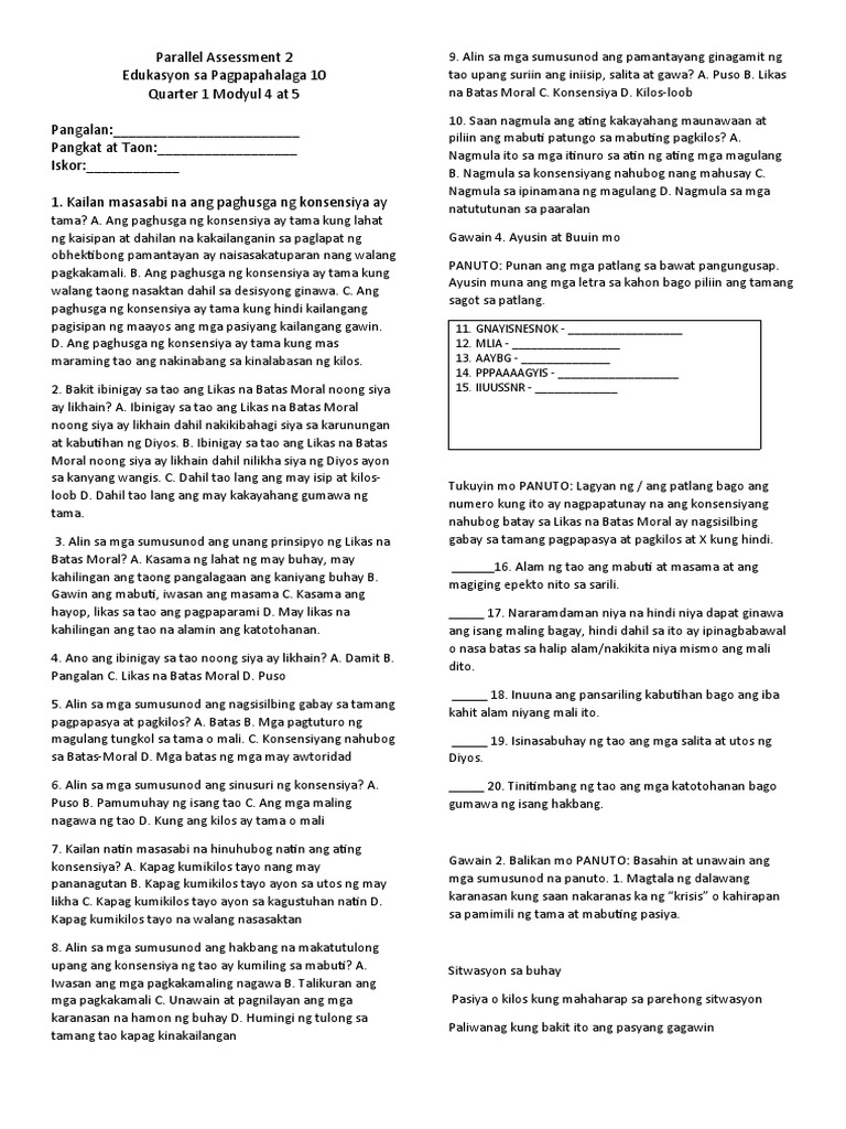 Esp 10 2nd Quarter 2 Final | PDF