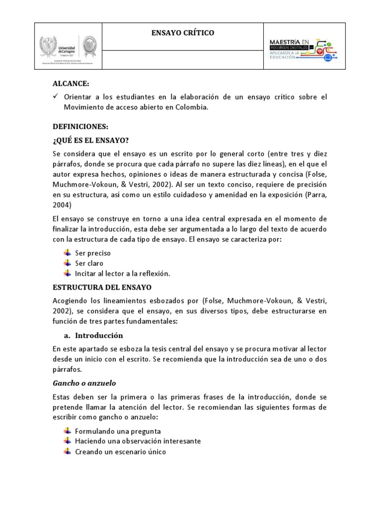 Ensayo Critico | PDF