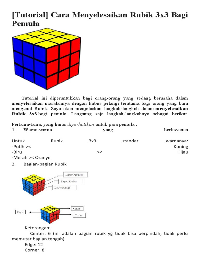 Tutorial Rubik 3x3 | PDF