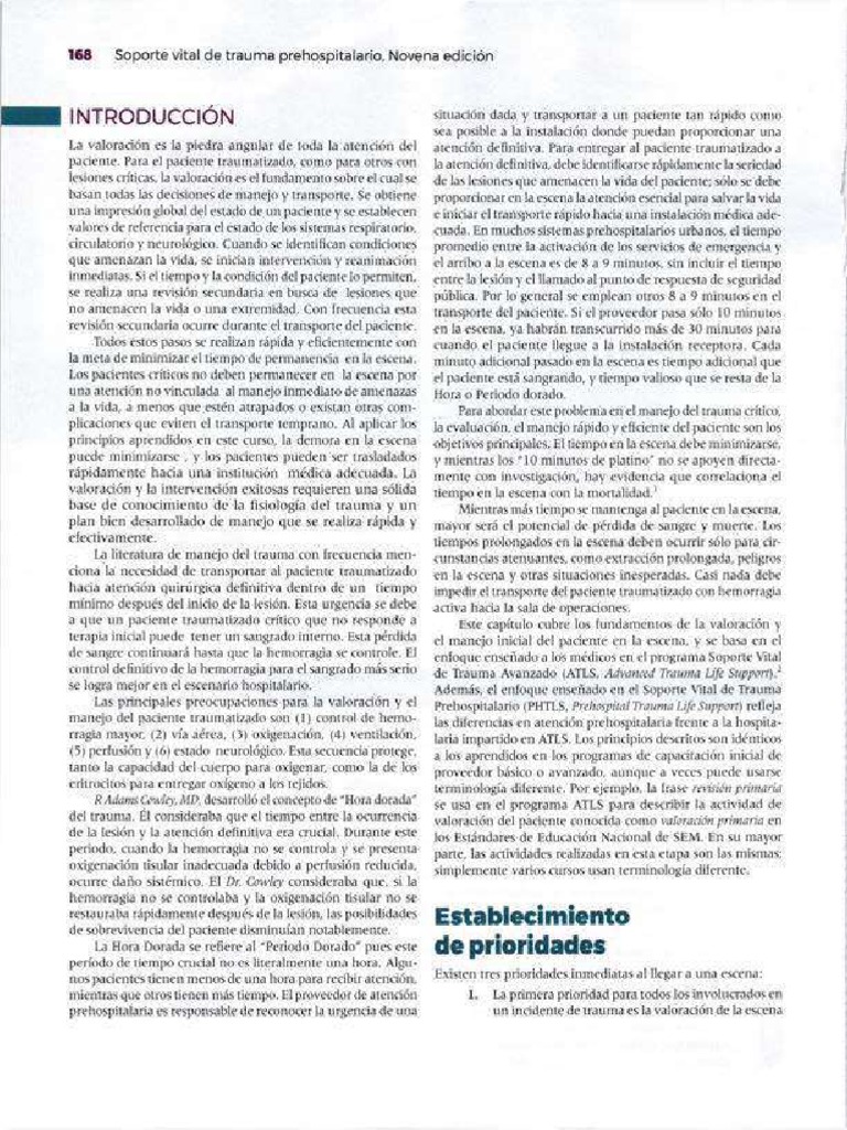 Evaluacion Primaria PHTLS | PDF | Hipoxia (médica) | Lesión