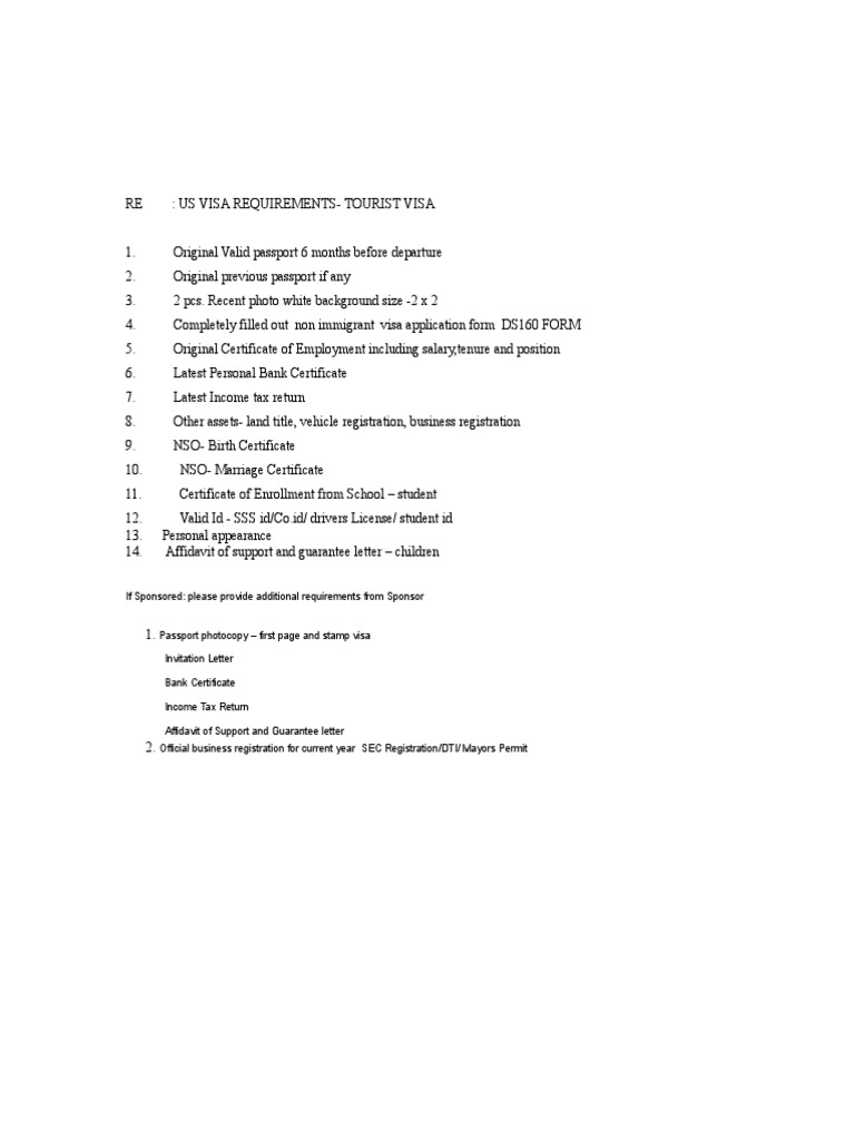 Us Visa Application | PDF