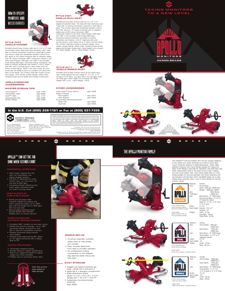 Akron Apollo Monitor | PDF | Manufactured Goods | Mechanical Engineering