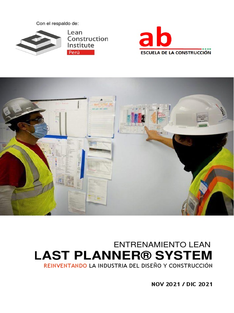 Entrenamiento Lean Last Planner System | Descargar gratis PDF | Planificación | Procesos de negocio