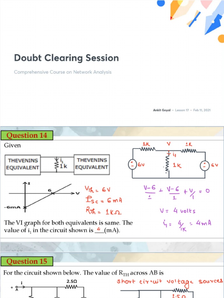 Doubt Clearing Session | PDF