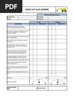 Check List Arranque Equipos | PDF | Calibración | Ingeniería mecánica