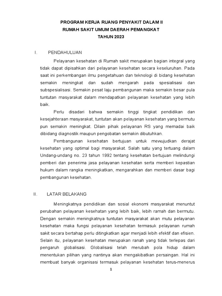 Program Kerja PD 2 THN 2023 | PDF