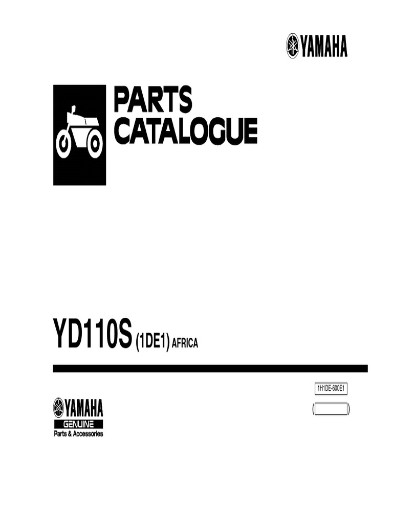 YD110 Parts Catalogue | PDF | Land Vehicles | Components