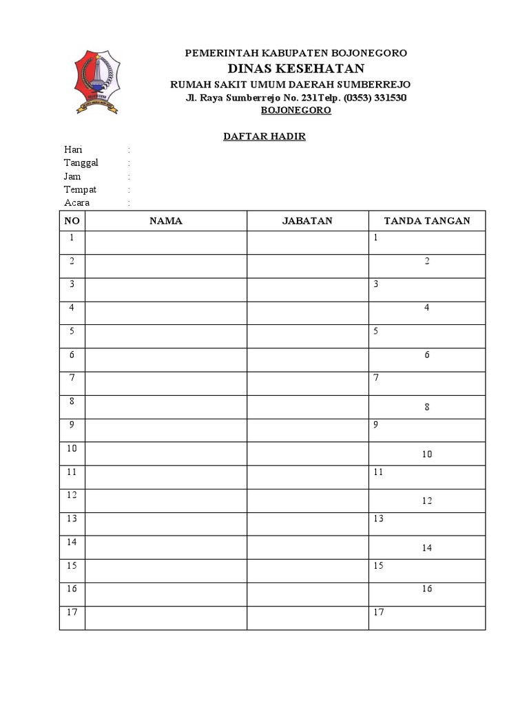 Format Absensi | PDF