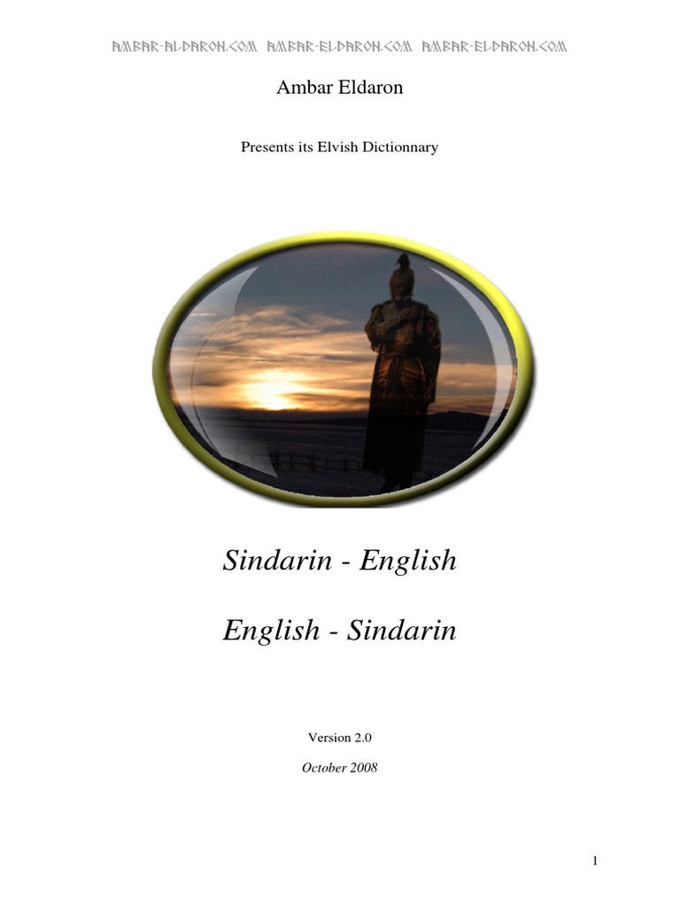 Sindarin-English 230102 143229 | PDF | English Language | Grammatical ...