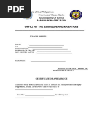 Travel Order Form | PDF | Philippines | Government