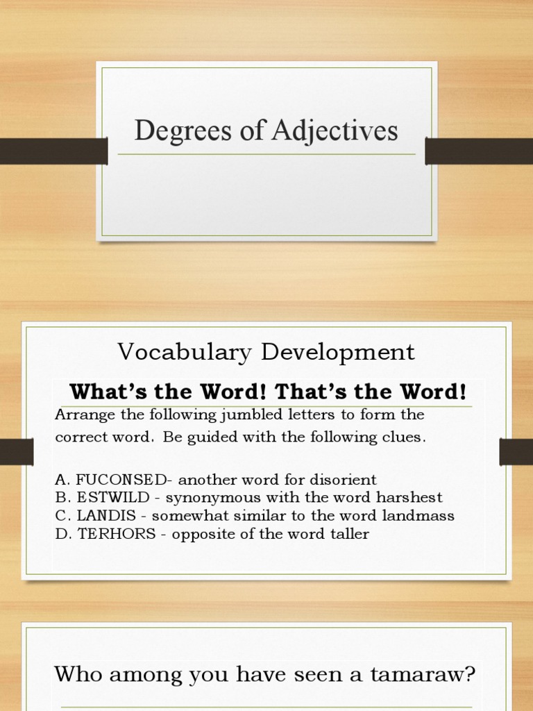 Understanding Degrees of Adjectives | PDF | Foreign Language Studies