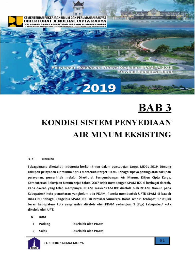 Bab 03 Kondisi SPAM Eksisting | PDF