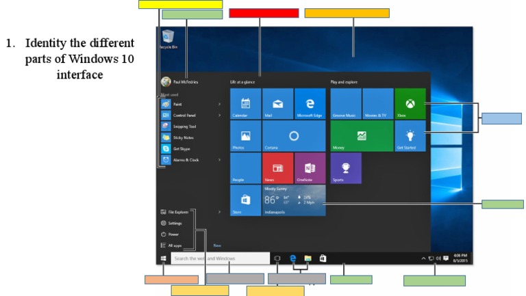 Parts of Windows 10 | PDF