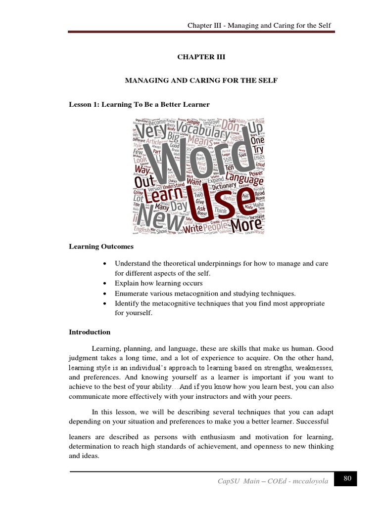 Mat Chap 3 UTS | PDF | Self Efficacy | Goal