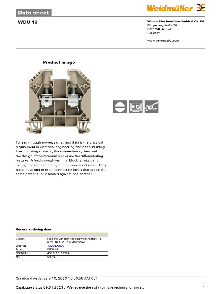 WDU 16 en | PDF | Wire | Electromagnetism