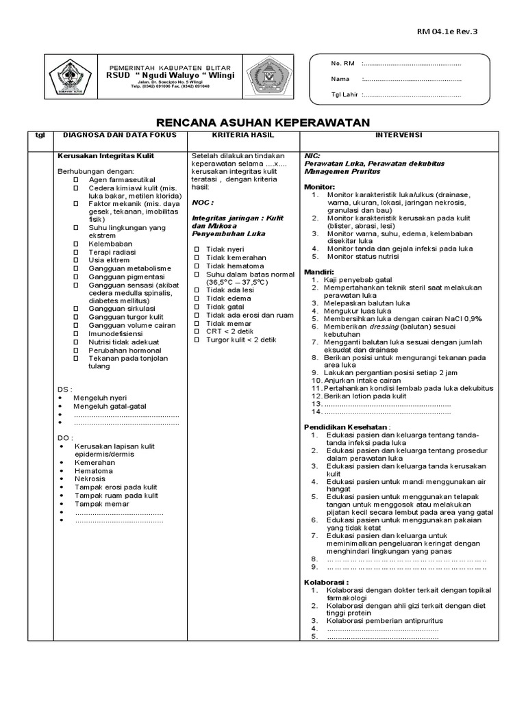 Kerusakan Integritas Kulit | PDF