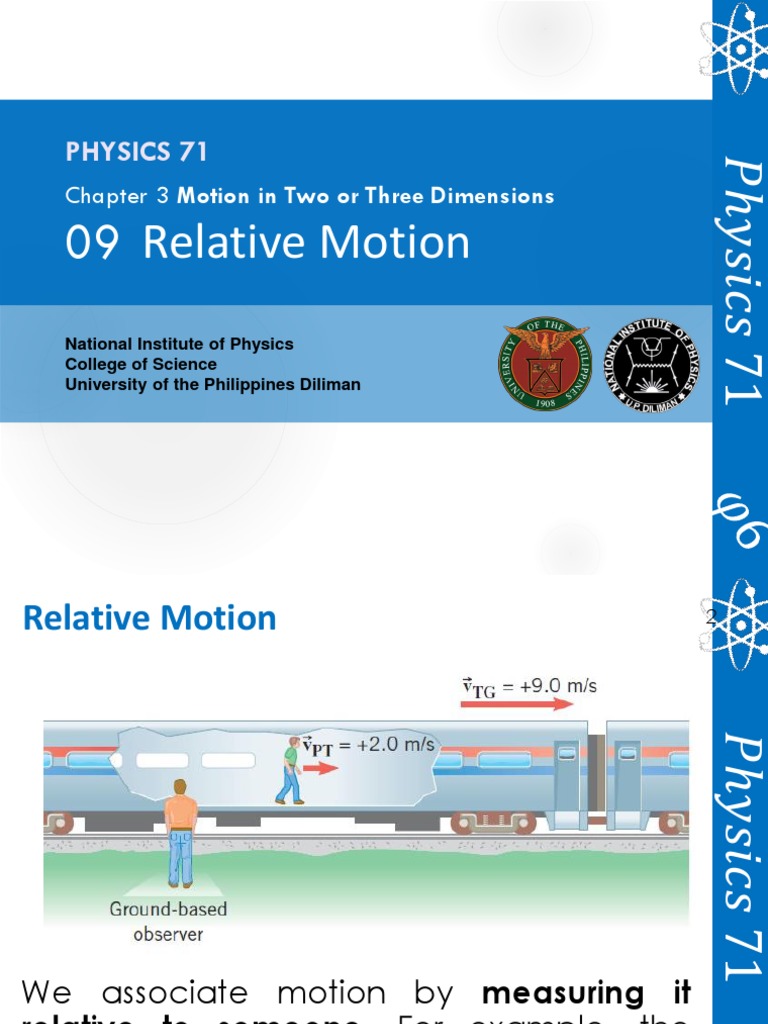 9.0 Relative Motion | PDF | Velocity | Kinematics