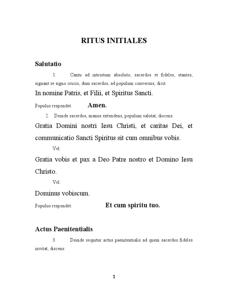 Teks Misa Bahasa Latin | PDF