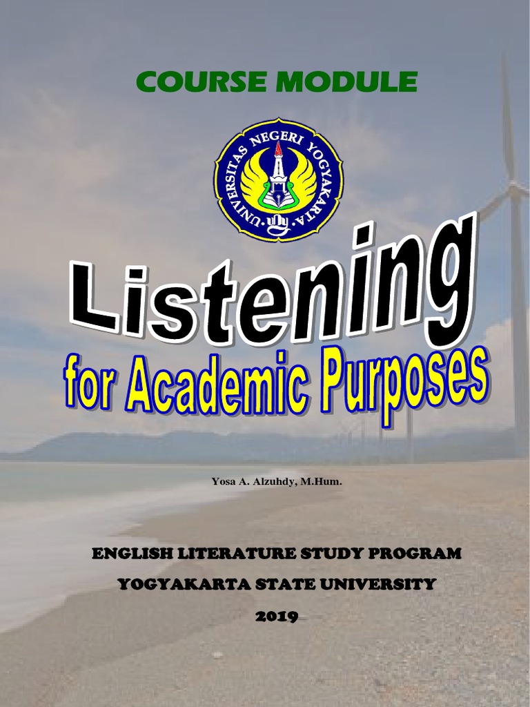 Modul Listening For Acad Purposes 2019 Pdf Lecture Ellipsis