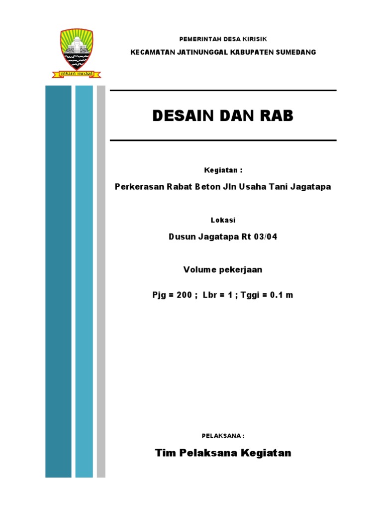 Rab Rabat Beton JLN Usaha Tani Jagatapa | PDF