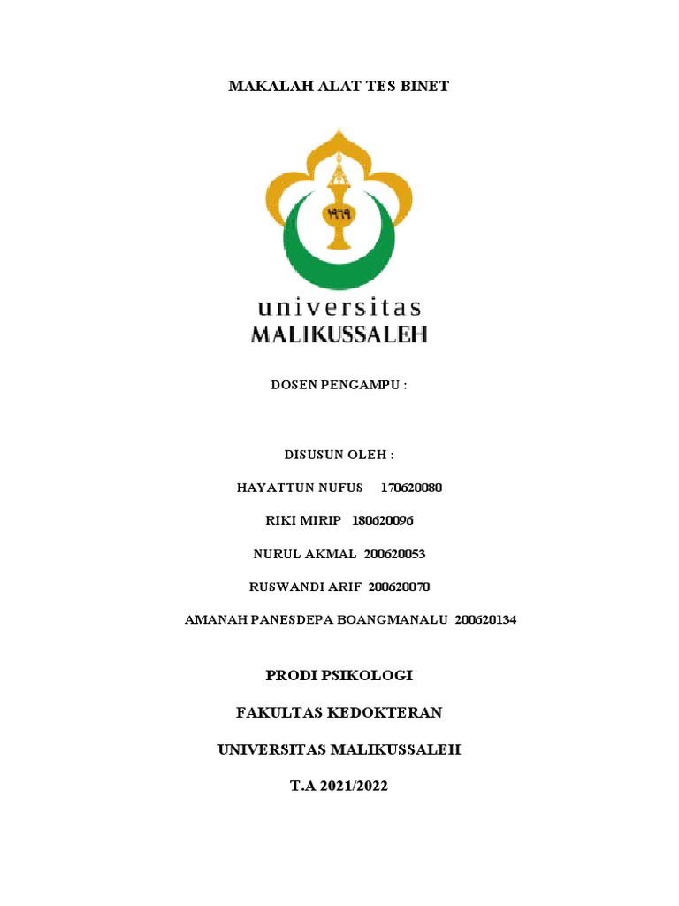 Alat Tes Binet | PDF