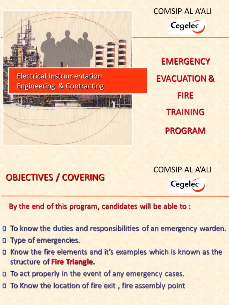 Emergency Evacuation &fire Training Program | PDF | Fires | Chemistry