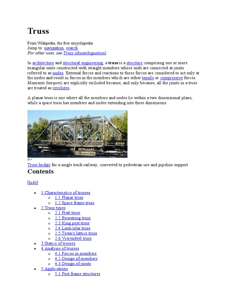 Truss | PDF | Truss | Building Engineering