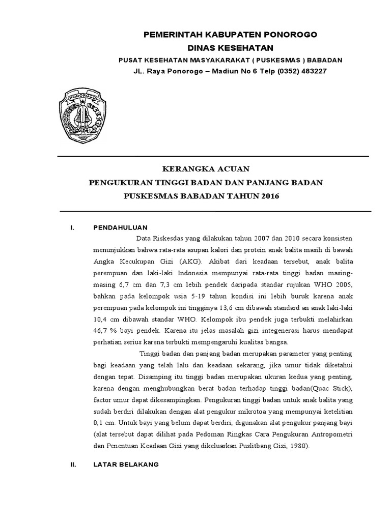 KAK Pengukutan TB Dan PB | PDF