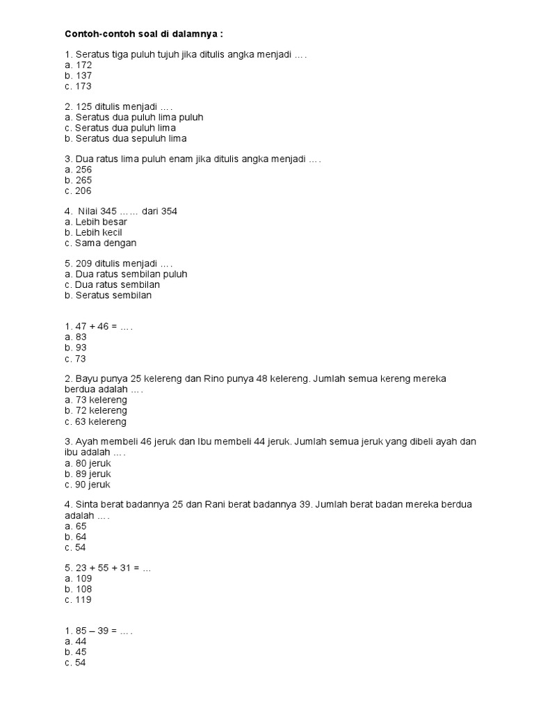 Soal Lat - Math.1 | PDF