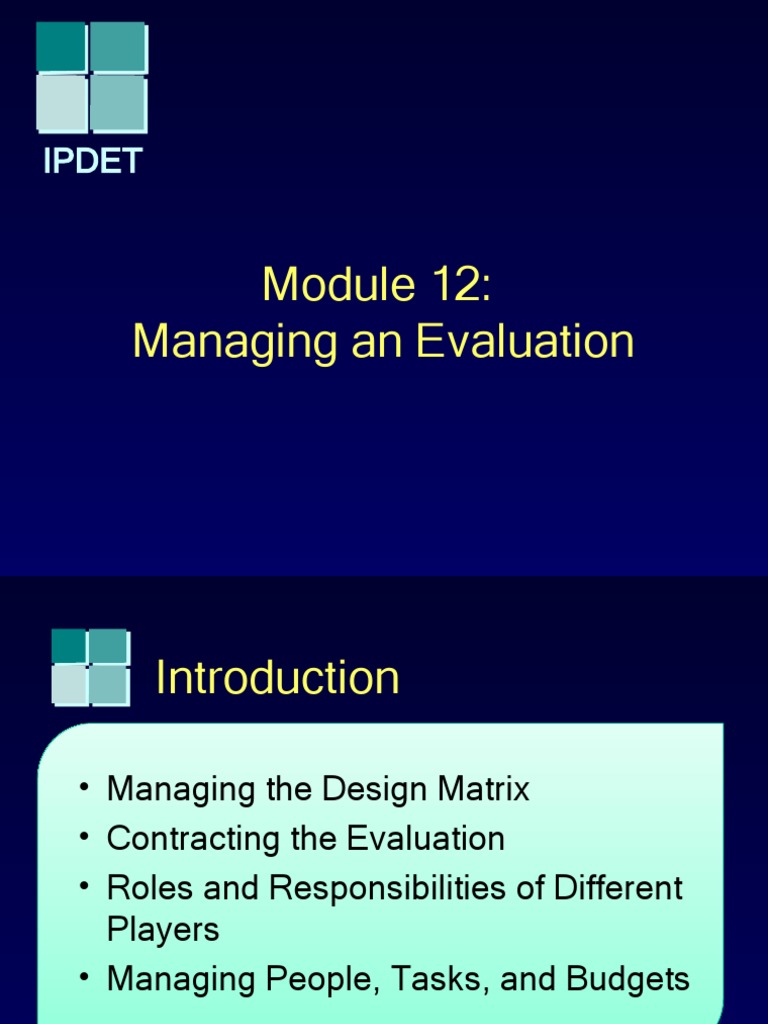 Formseminar Module12 | PDF | Evaluation | Request For Proposal