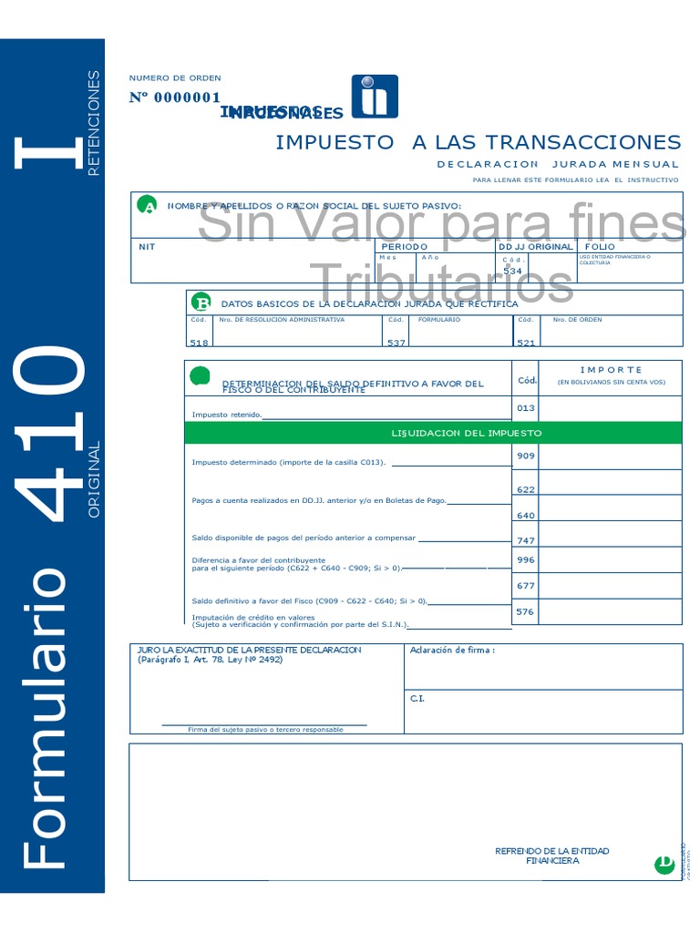 Form 410 | Descargar gratis PDF | Impuestos | Pagos
