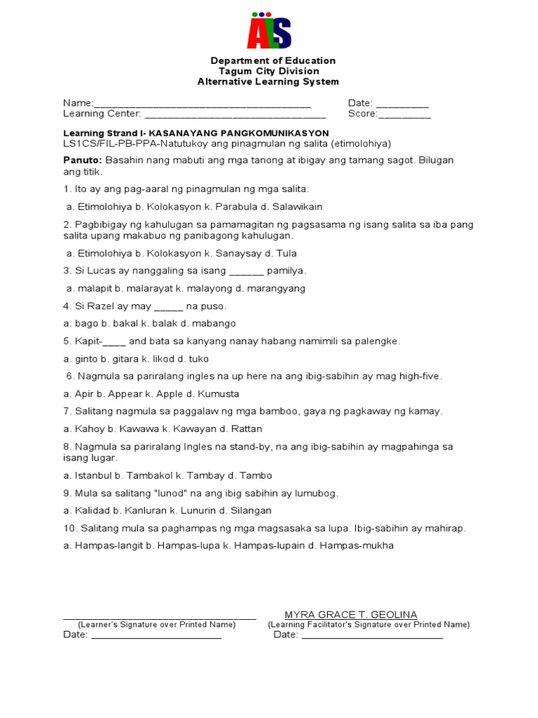 Etimolohiya | PDF