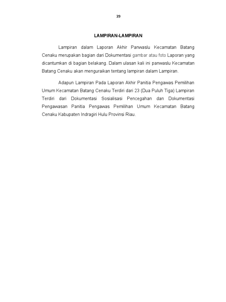 Contoh Lampiran | PDF