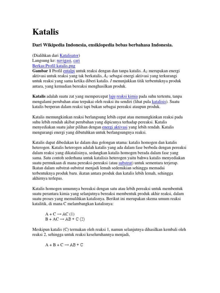 Reaksi Katalitik pada Konverter Katalitik | PDF
